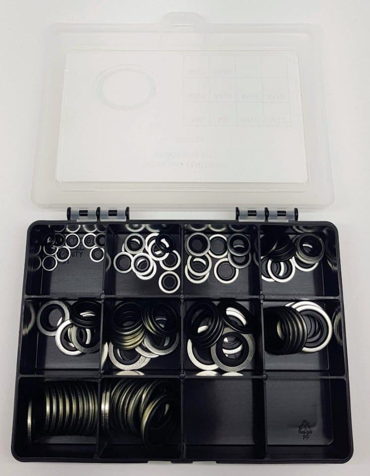 100 Pce Metric Dowty Bonded Seal Kit